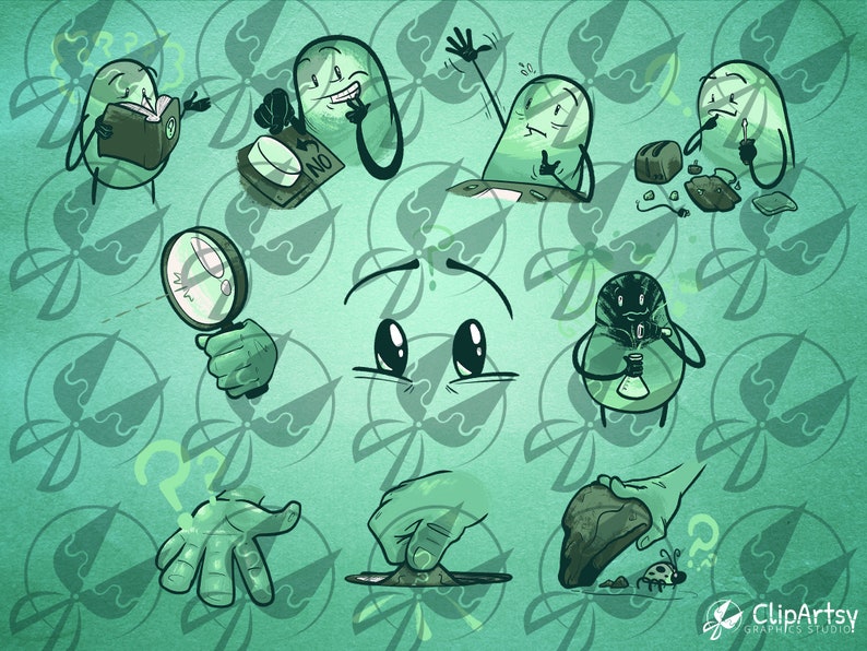 Big Moods CURIOUS Emotion Clipart | Instant Download | Print-ready ...