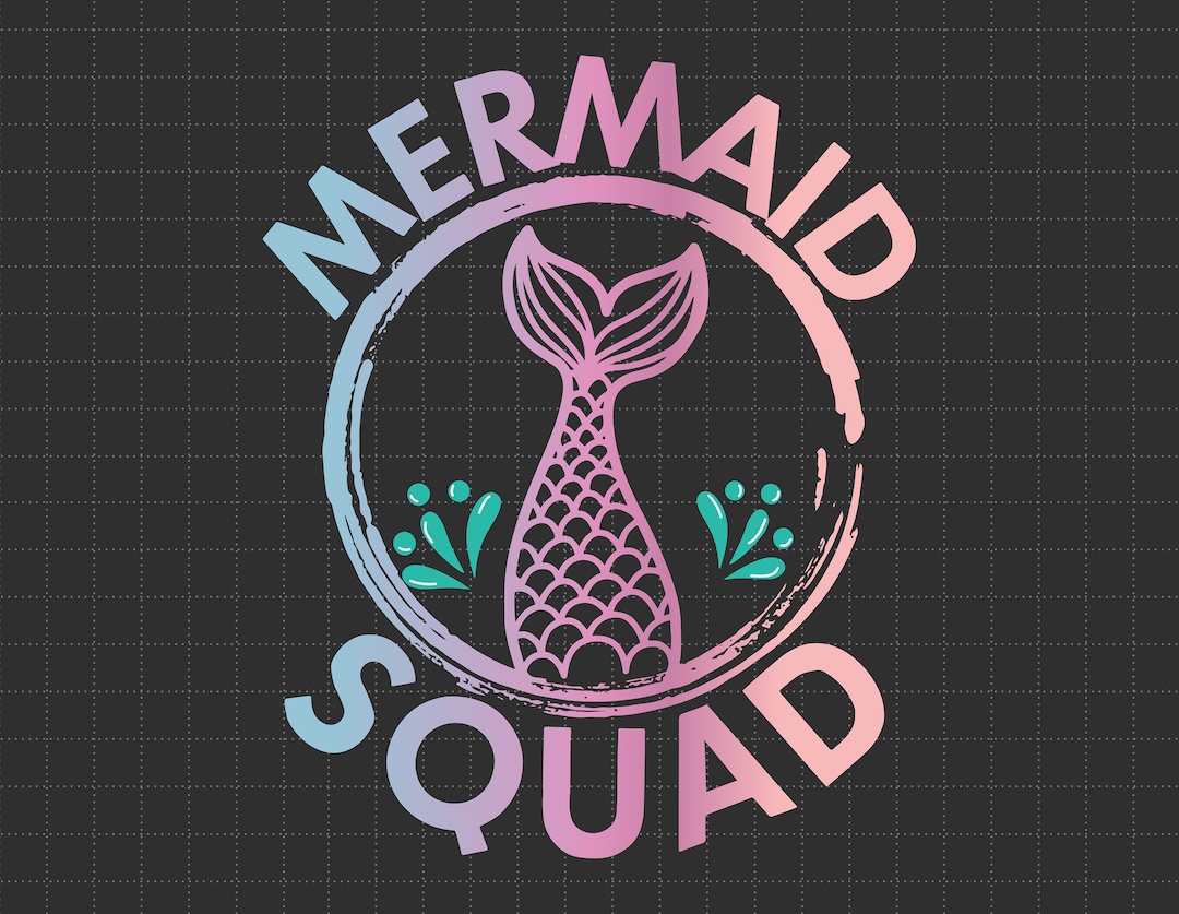 Mermaid Squad Svg, Mermaid Girl Svg, Mermaid Party Svg, Happy Birthday ...