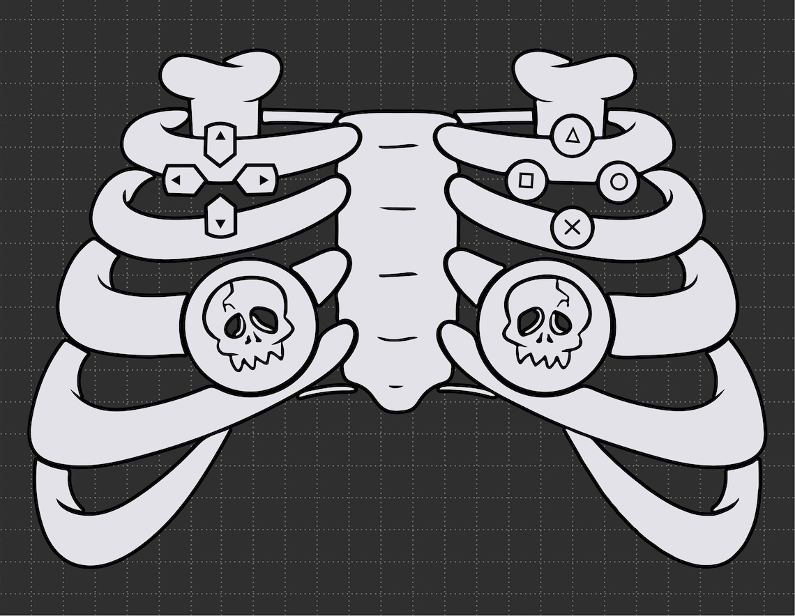 Halloween Skeleton Gaming Controllers Svg Png Haloween Gamer - Etsy