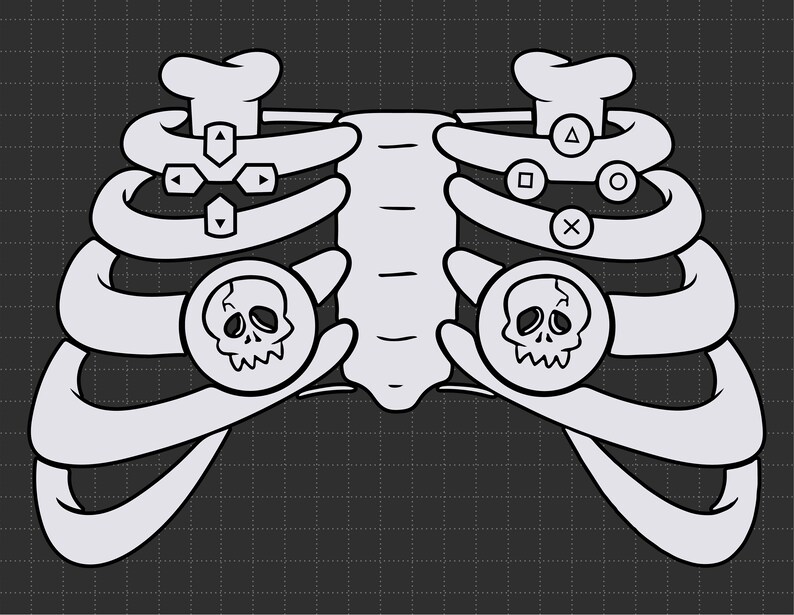 Halloween Skeleton Gaming Controllers Svg Png Haloween Gamer - Etsy