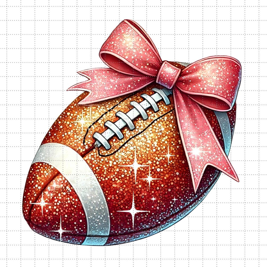 Coquette Football Png, Football Bow Disco Ball Png, Football Mom Png ...