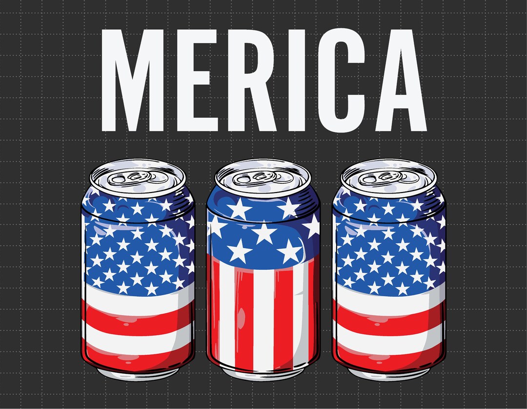 Merica Beer American Flag 4th of July, American Patriotic, Independence ...