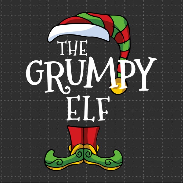 Grumpy Elf Svg - Etsy