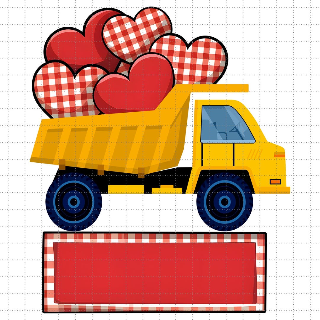 Boys Valentine Png, Dump Truck Valentine Png, Valentines Day Hearts Png ...