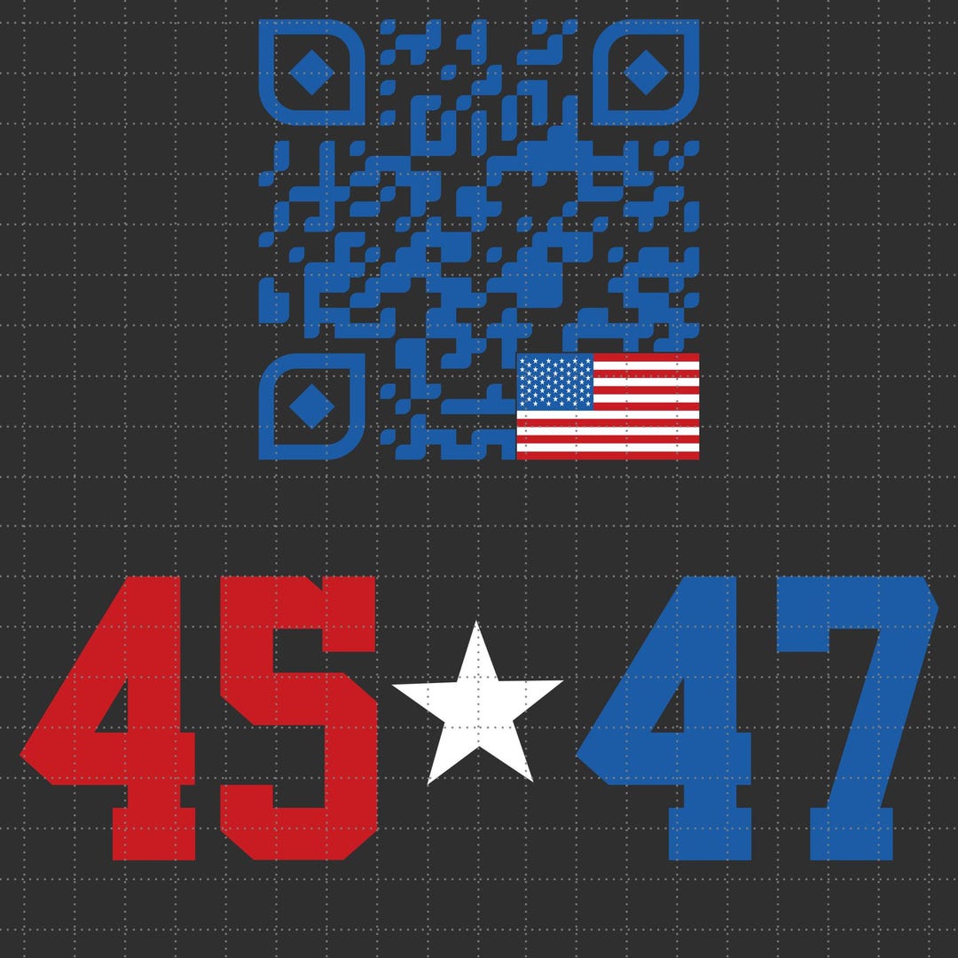 Funny QR President Trump 45/47 Dancing Qr Code Trump is Dancing Trump ...