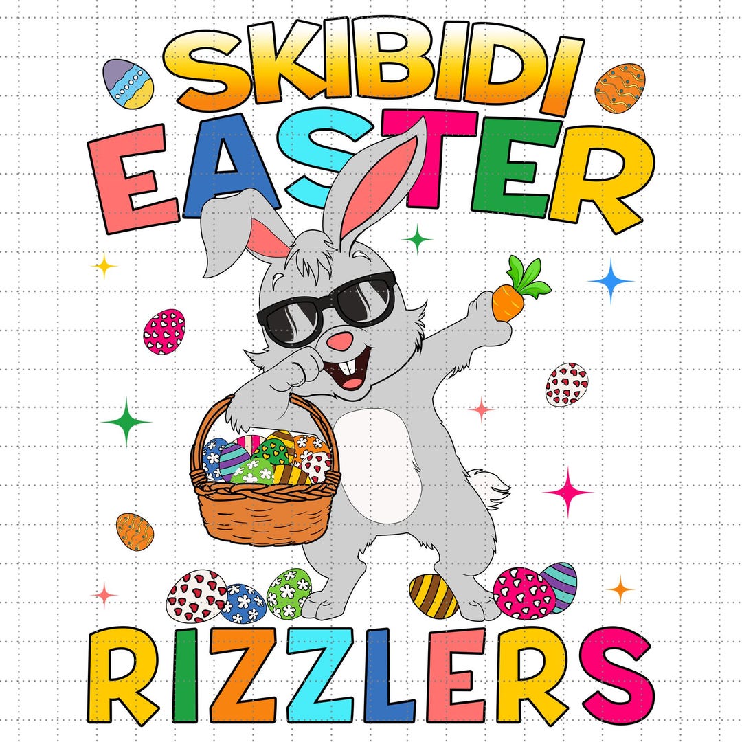 Skibidi Rizzles Easter Bunny Png, Dabbing Rabbit Easter Day, Easter ...