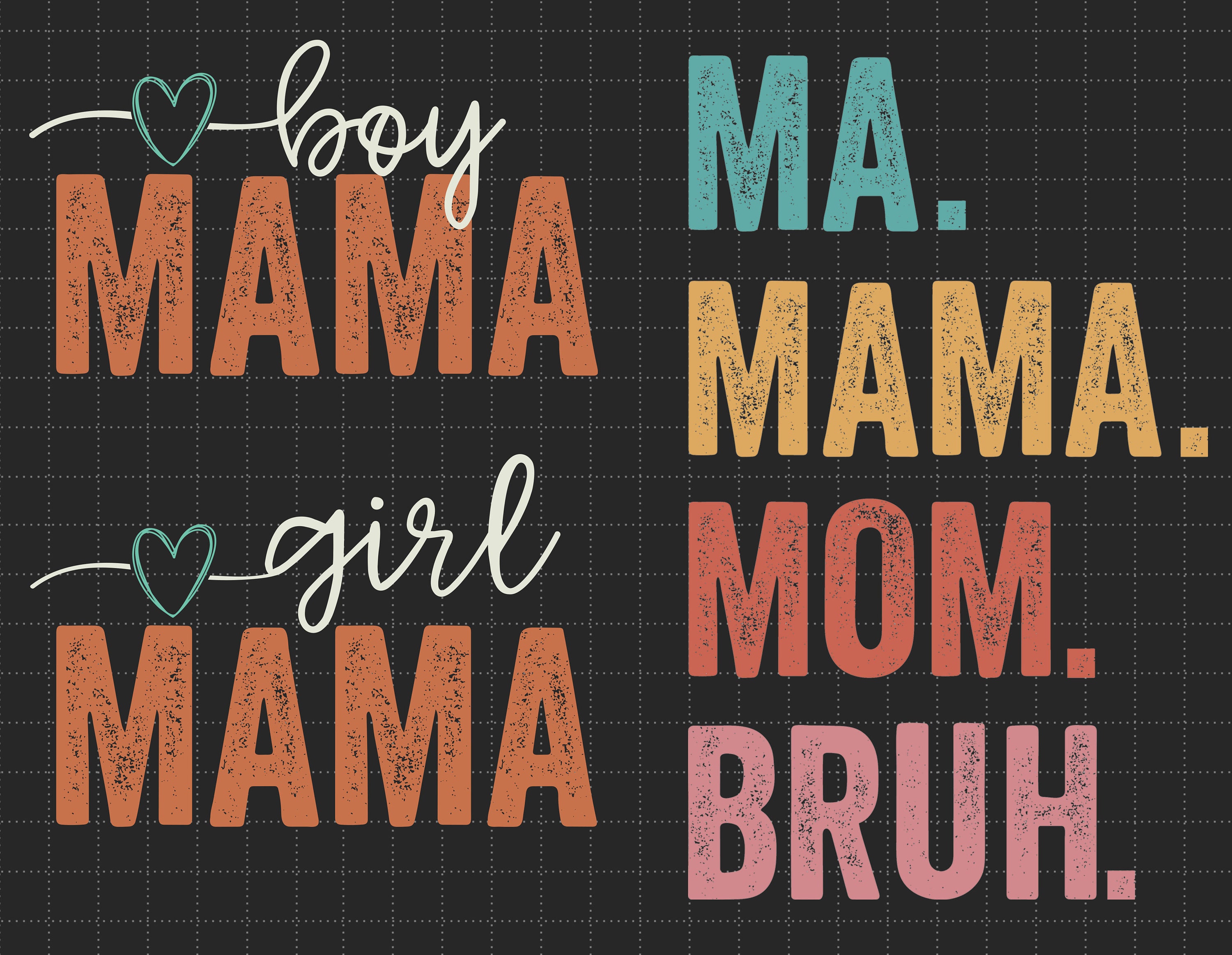 Ma Mama Mom Bruh Mommy And Me Funny Svg Happy Mother Day Etsy Canada