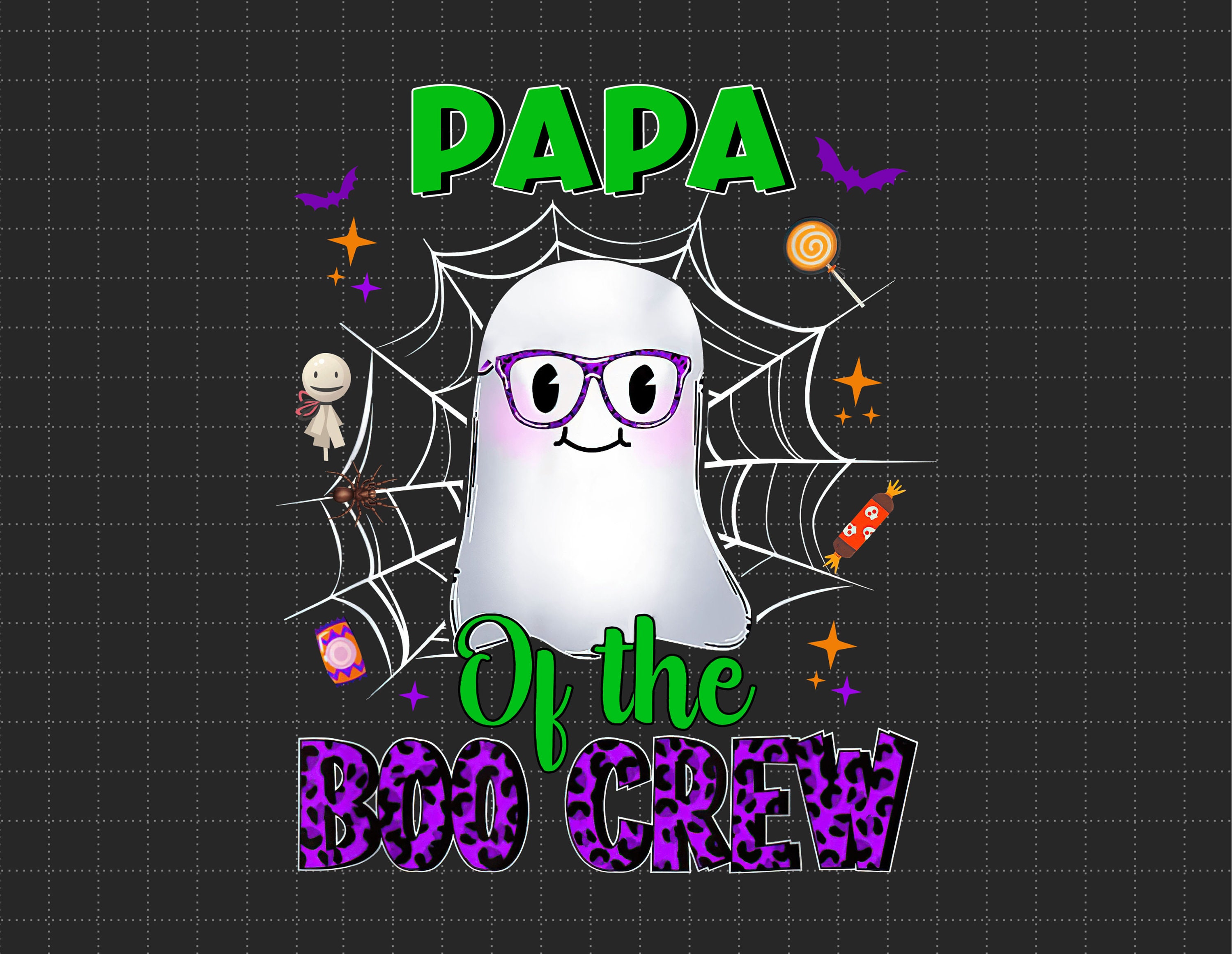 Papa of the Boo Crew Png Halloween Boo Png Halloween Grandpa - Etsy