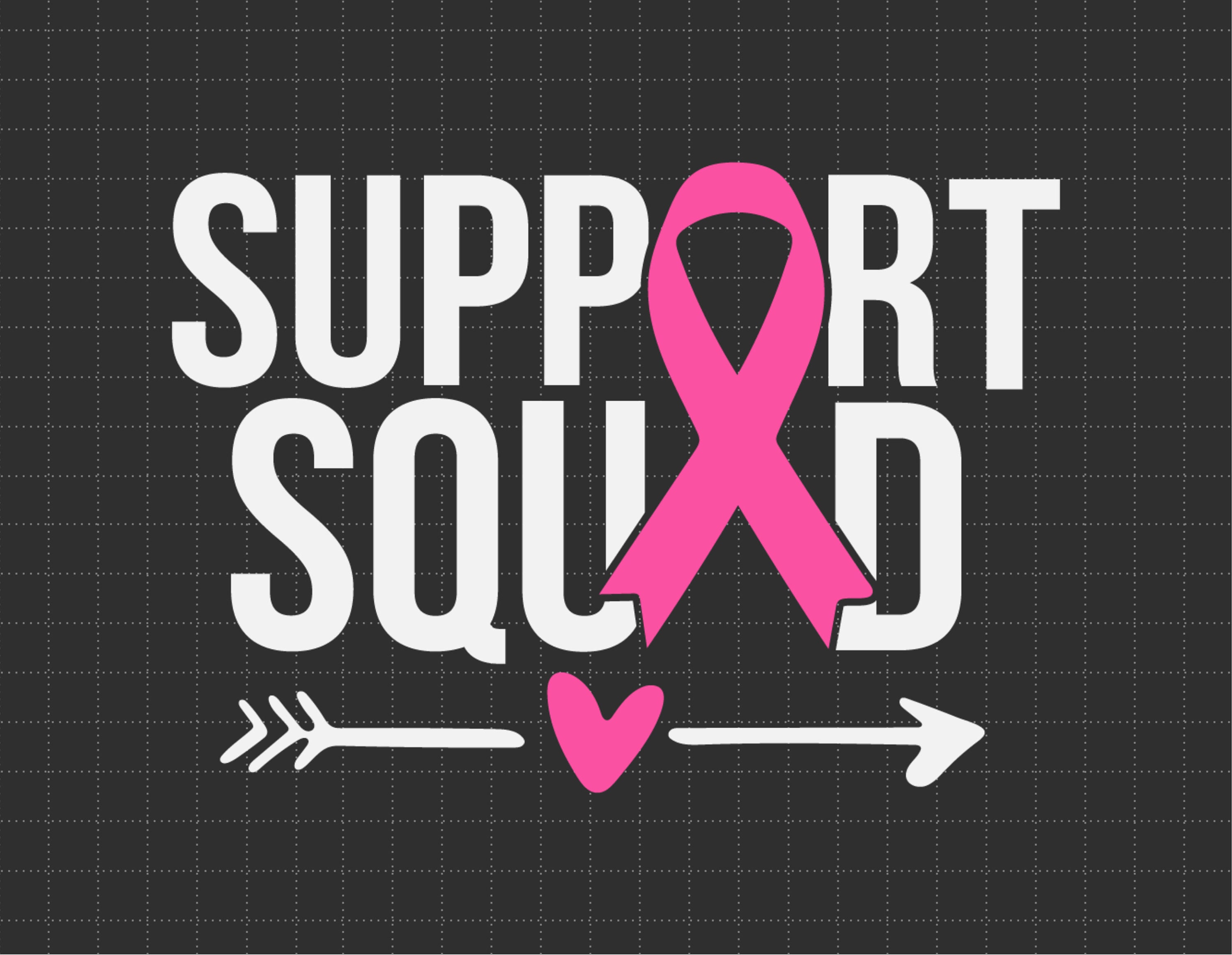 Support Squad Breast Cancer Warrior Svg Png Pink Ribbon Svg - Etsy ...