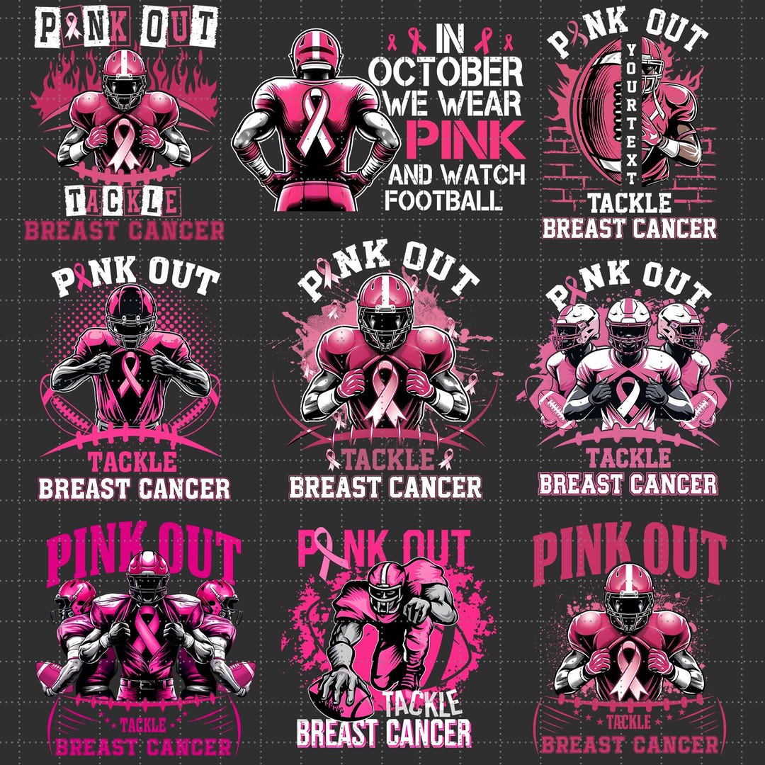 Bundle Sport Pink Out Png, Breast Cancer Football, Breast Cancer ...