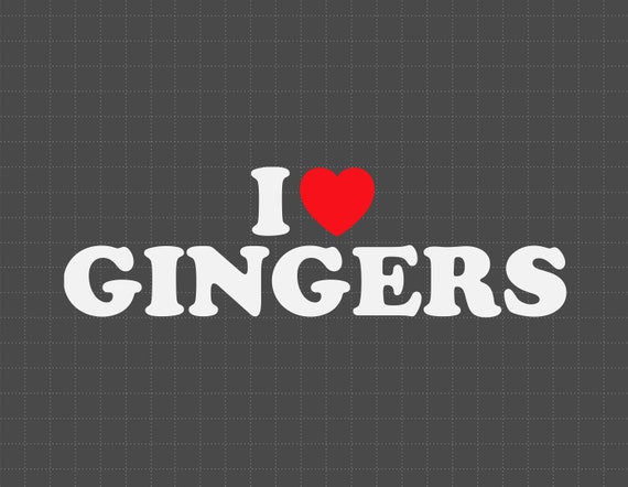I Love Gingers Svg Ginger Svg Red Heart Svg I Heart Gingers | Etsy