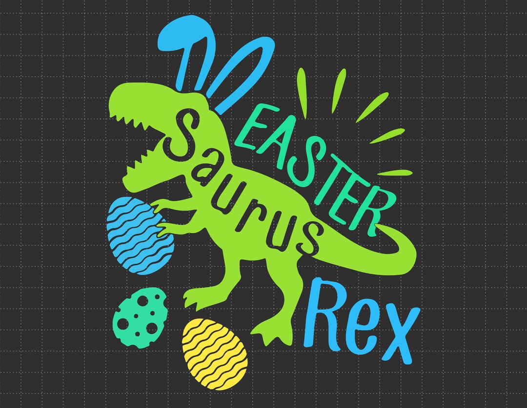 T Rex Bunny Easter Egg Saurus Rex Hunting Egg Svg, Dinosaur Easter Svg ...