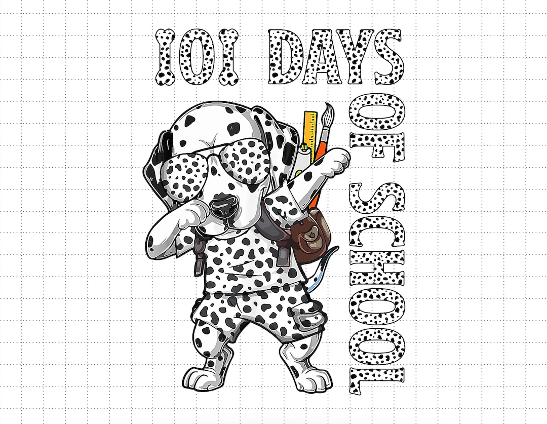 101 Days of School Dalmatian Dog Png, 101 Days Smarter Png, 101 Days of ...