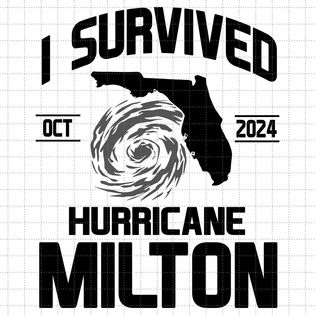 I Survived Hurricane Milton SVG PNG, Florida Tropical Storm, Florida ...
