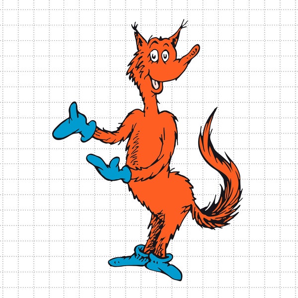 Dr Seuss Fox in Sock Svg - Etsy
