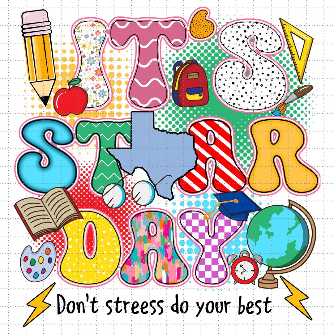 It's Star Day Don't Stress Do Your Best Png, Preppy Test Day Png ...