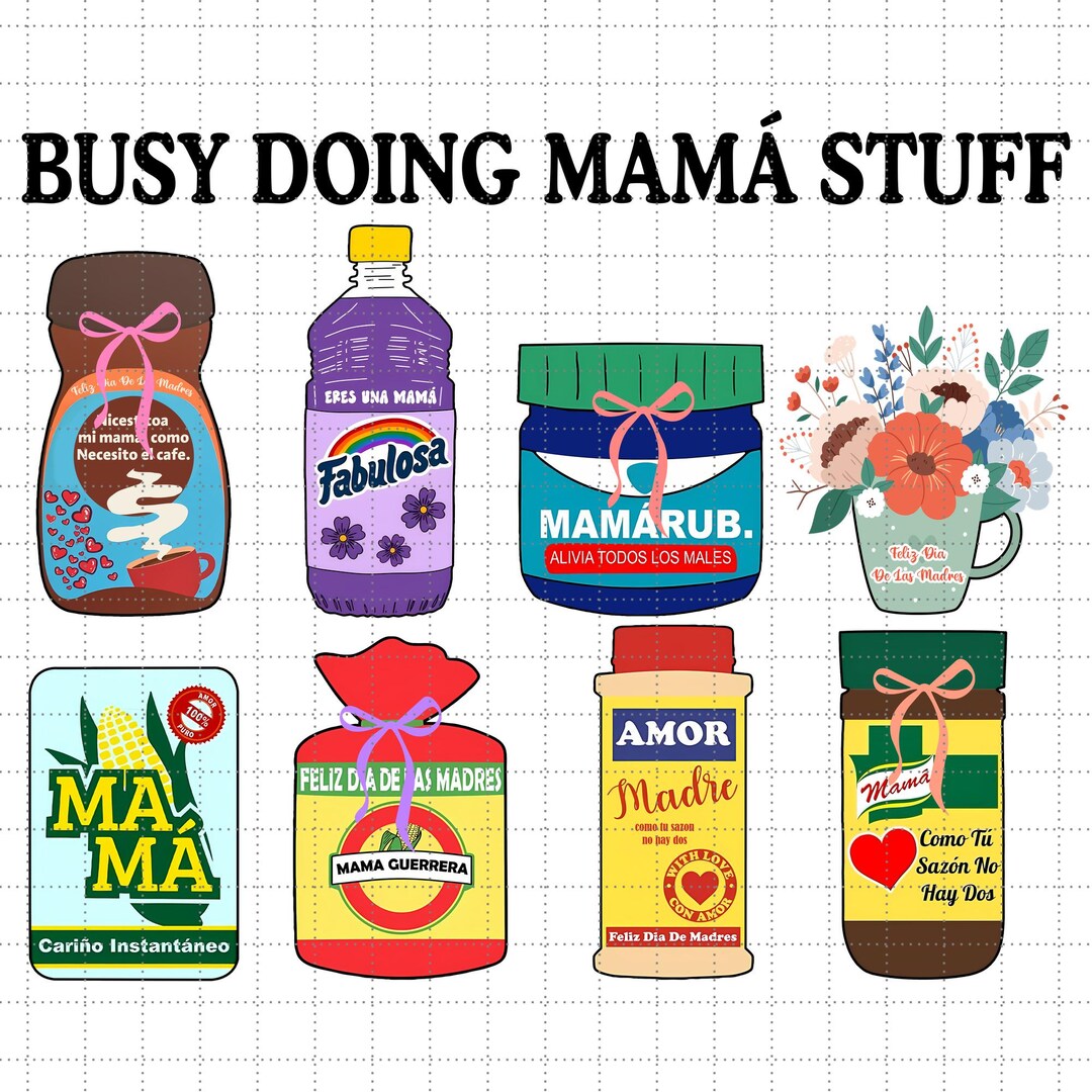 Mama Topper Multipack Png, Retro Madre Png, Busy Doing Mamá Stuff ...