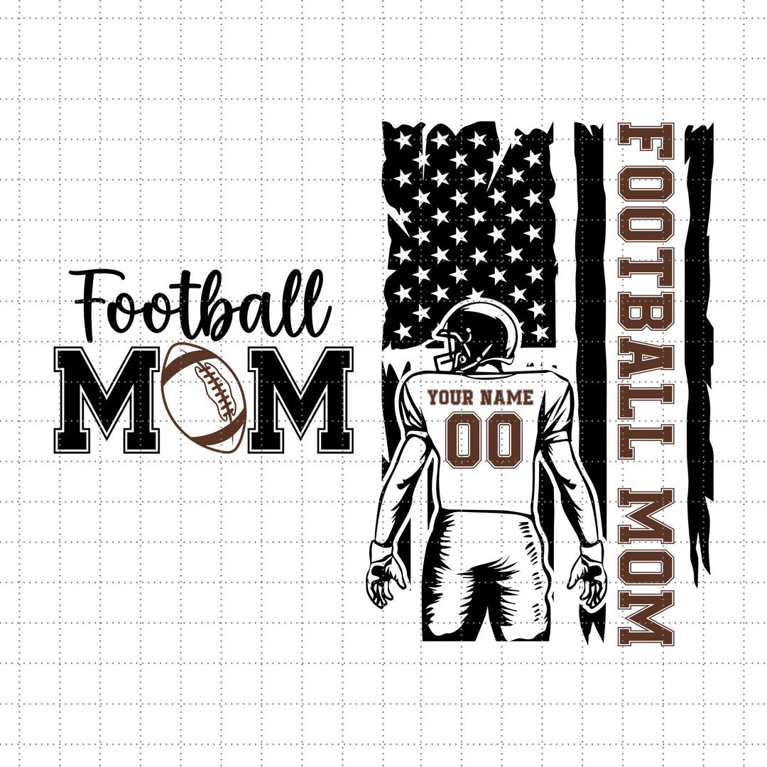 Personalized Football Mom Svg, Custom Text and Number Svg, Game Day Svg ...