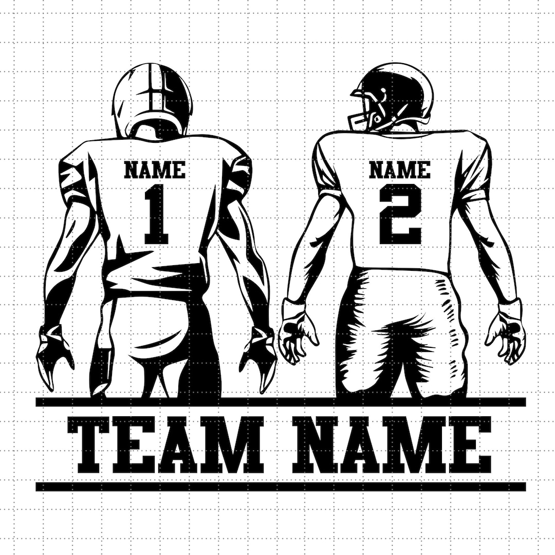 2 Football Player Svg, Football Team Svg, Player Name Svg, American ...