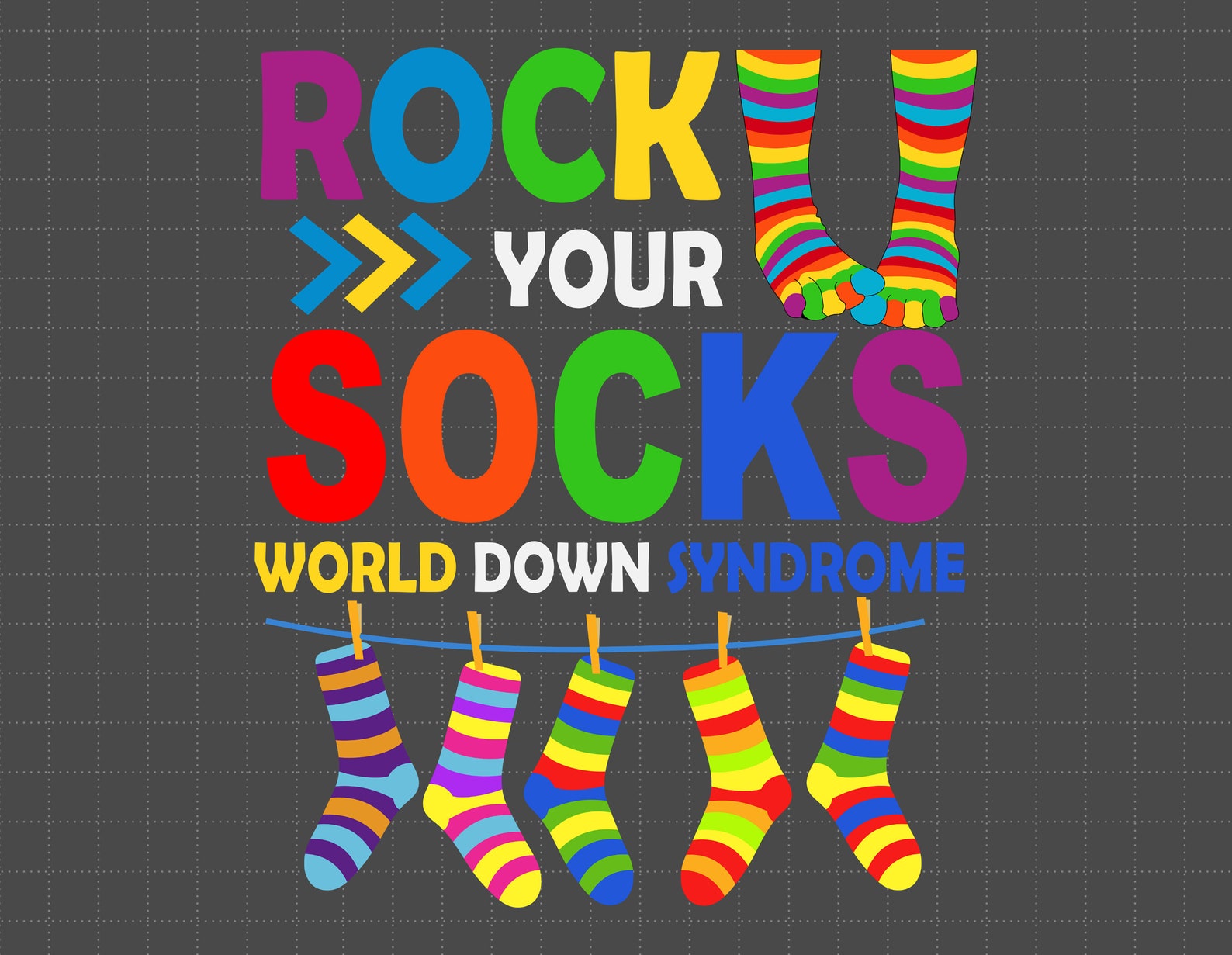 Rock Your Socks Down Syndrome Svg WDSD Down Syndrome - Etsy