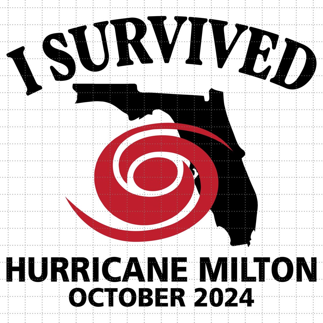 I Survived Hurricane Milton SVG PNG, Florida Tropical Storm, Florida ...