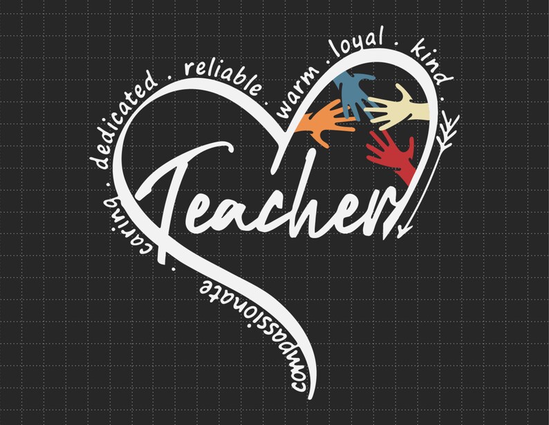 Teaching Heart Svg Teacher Life Svg Teacher Appreciation - Etsy