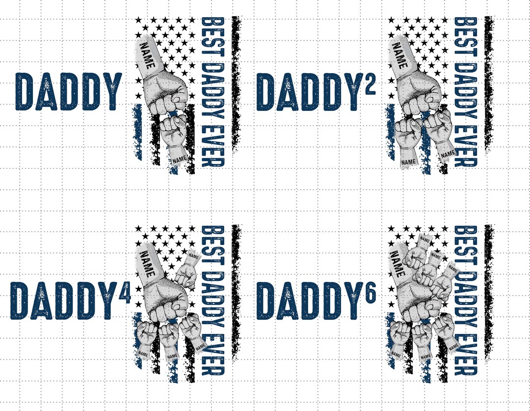 Bundle Personalized Best Daddy Ever Png, Fist Bump Set Png, Dad Hand ...