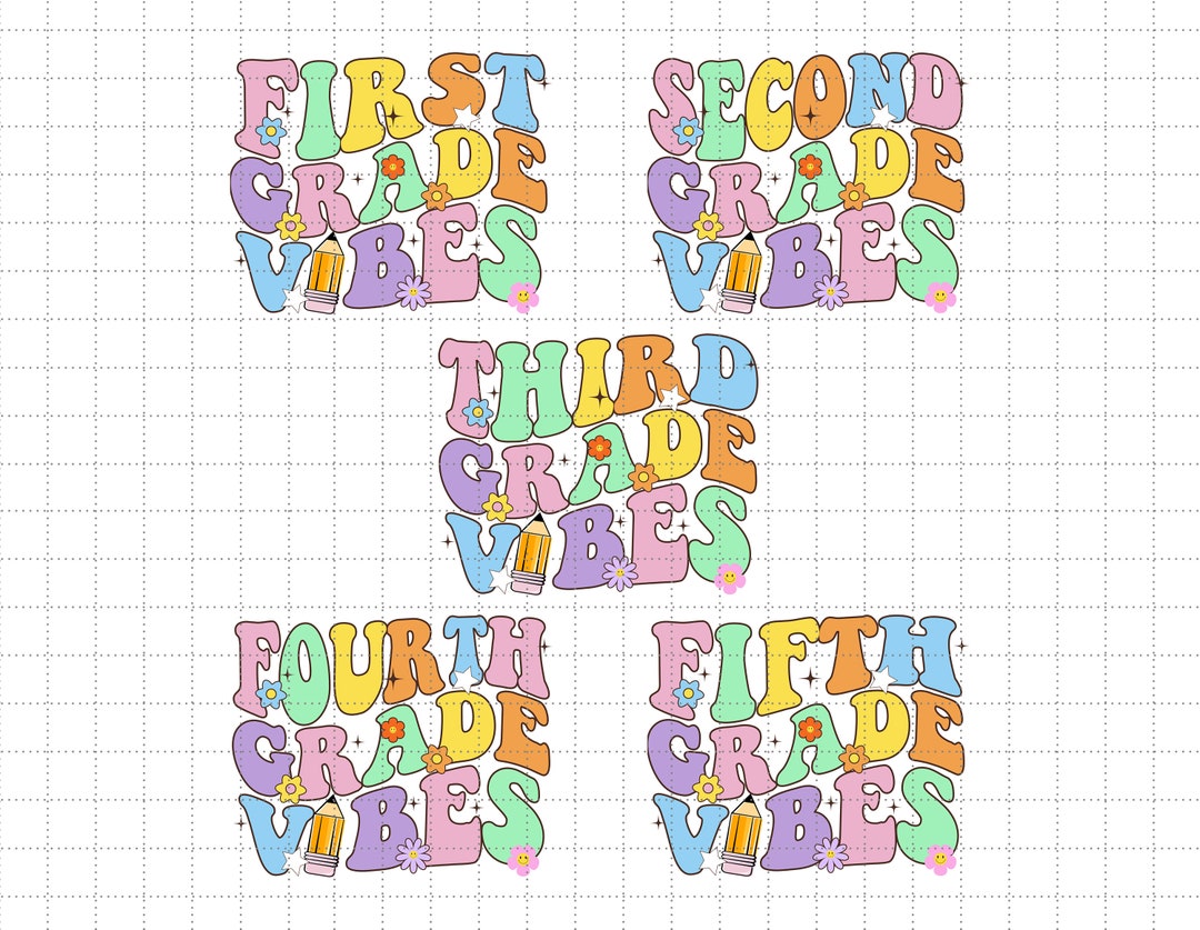 Hello School, First/ Second/ Third Grade Design Png, Happy First Day of ...