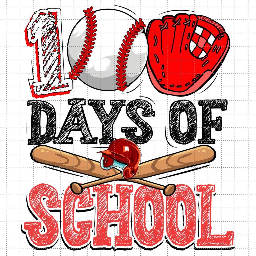 100 Days of School Baseball Svg, 100 Day Smater Svg, Schooling Svg ...