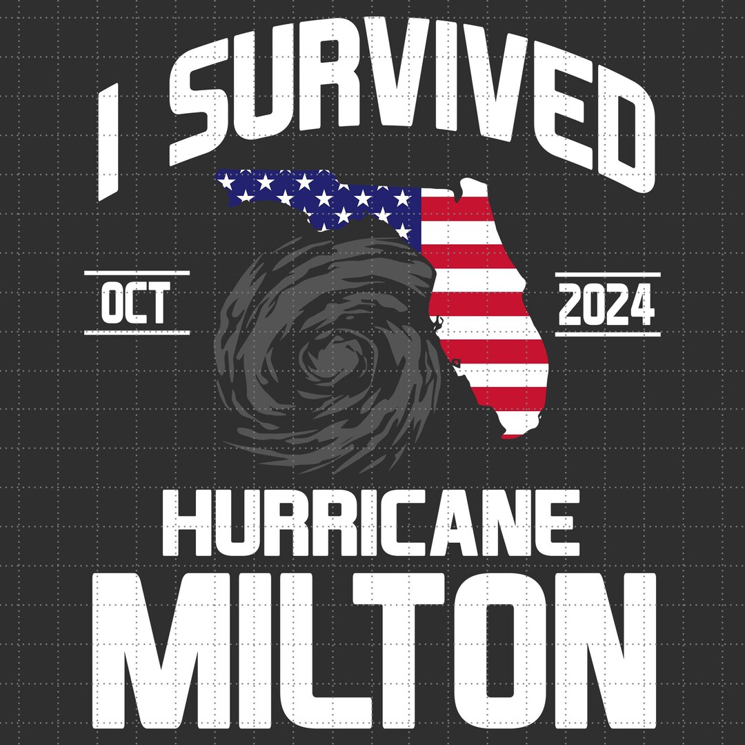 I Survived Hurricane Milton SVG PNG, Florida Tropical Storm, Florida ...