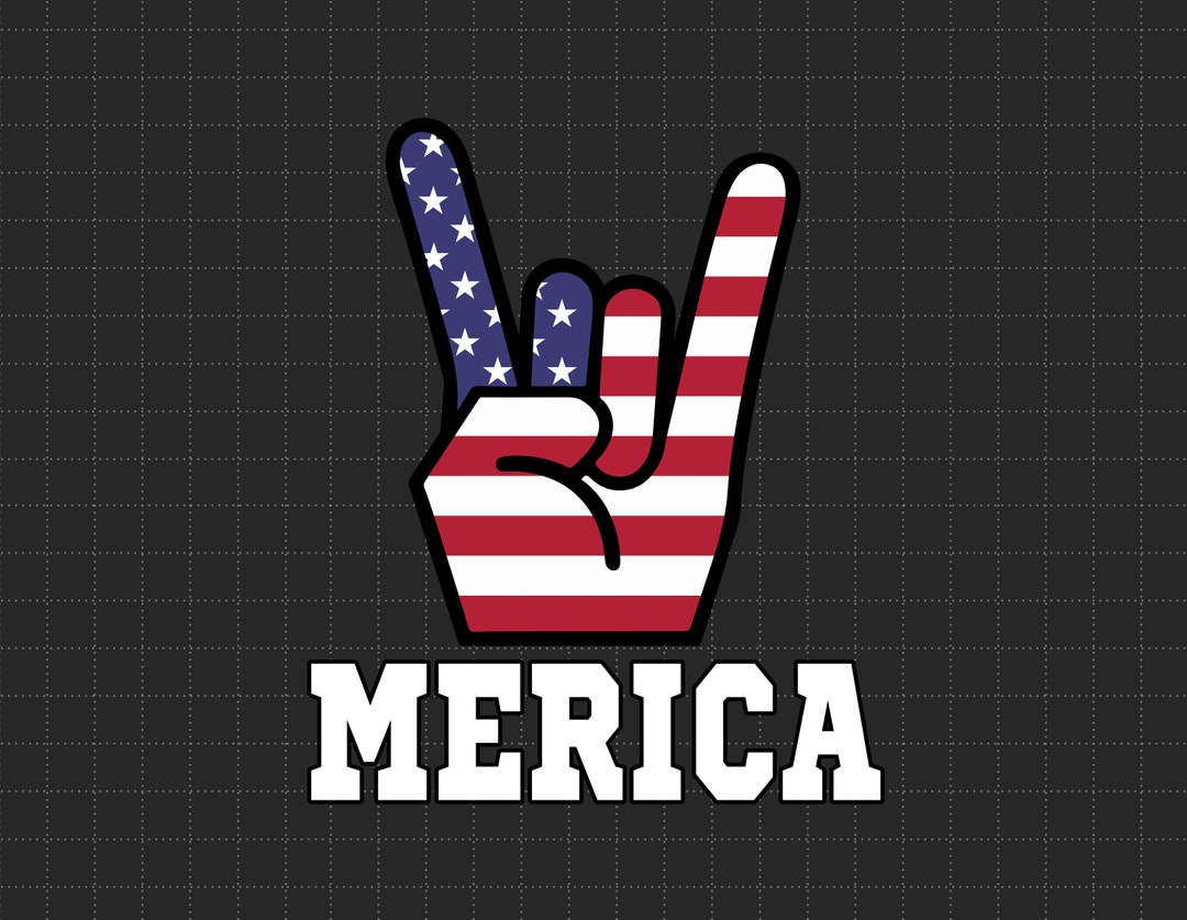 Merica Rock Sign 4th of July Vintage American Flag Svg, American ...