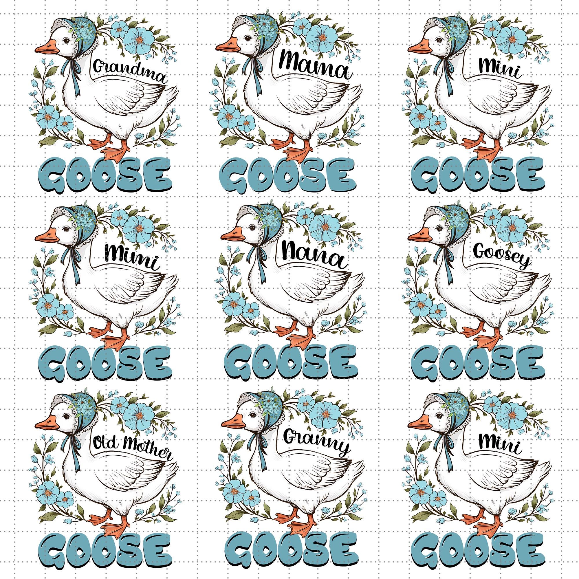 Floral Mama Goose 6 File Png, Mini Goose, Mimi Goose, Mama Sublimation ...