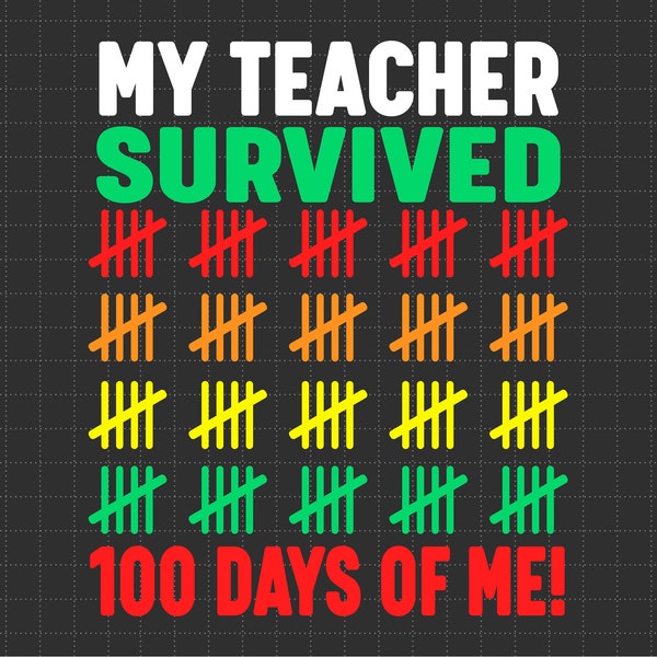 My Students Survived 100 Days of Me Svg - Etsy