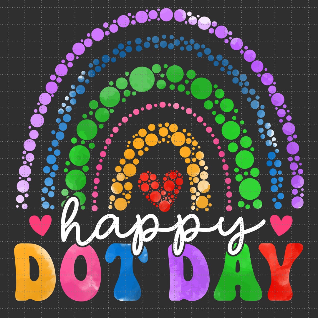 Happy Dot Day Rainbow Png, Colored Multicolor Rainbow Polka Dot Png ...