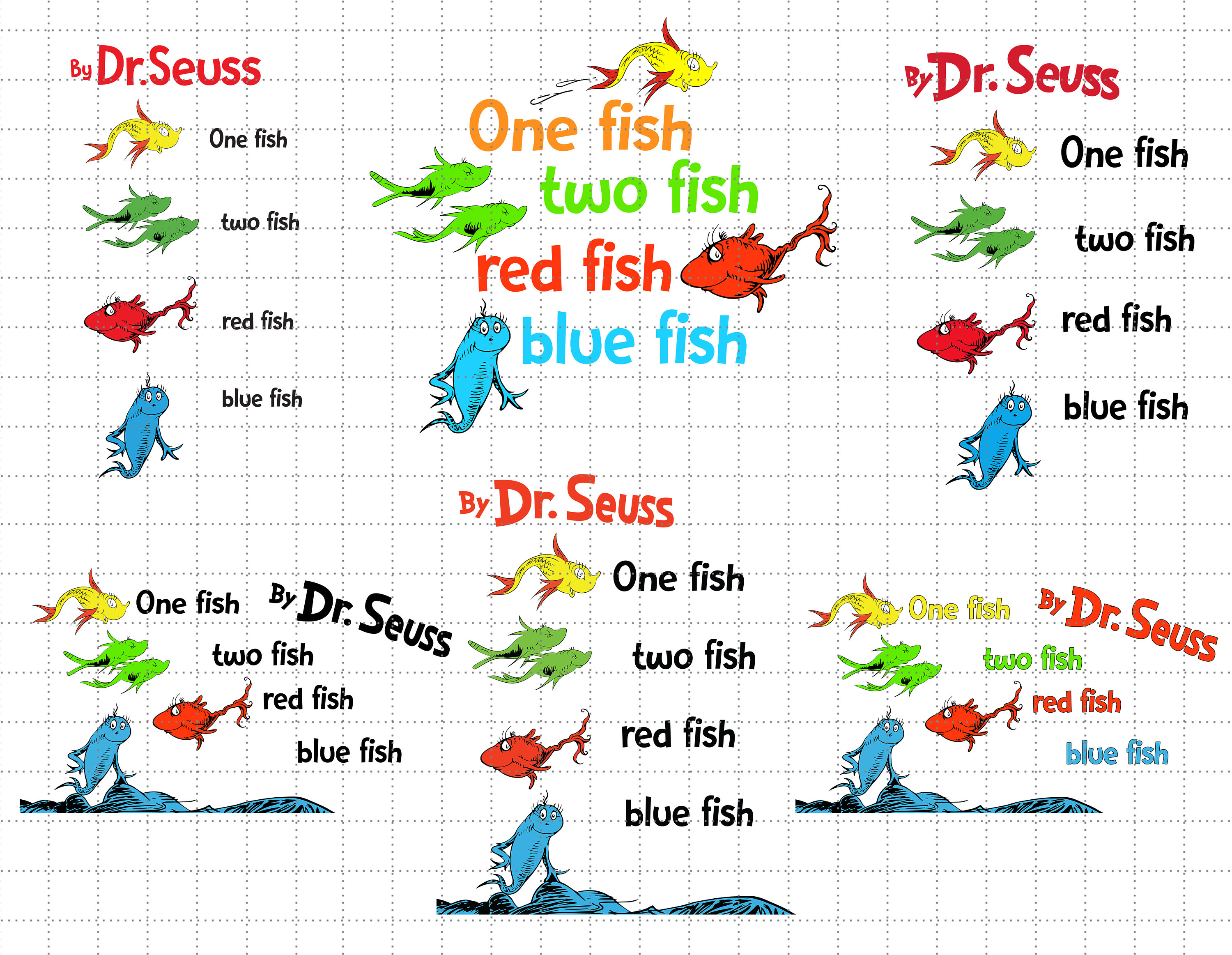 One Fish Two Fish Clip Art