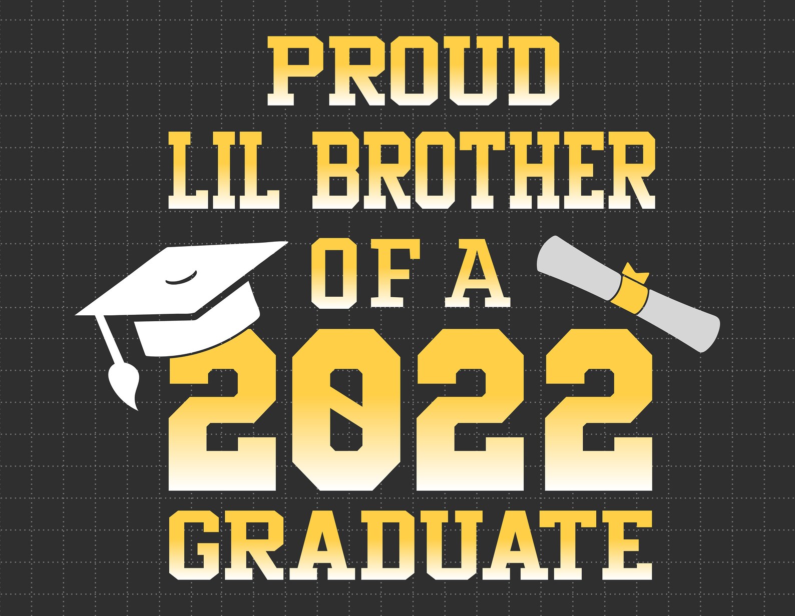 Proud Lil Brother of A Graduate Svg Graduation Proud Senior - Etsy