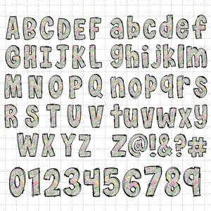 Set Spring Floral Alphabet Letters Png, Summer Mothers Day Flower ...