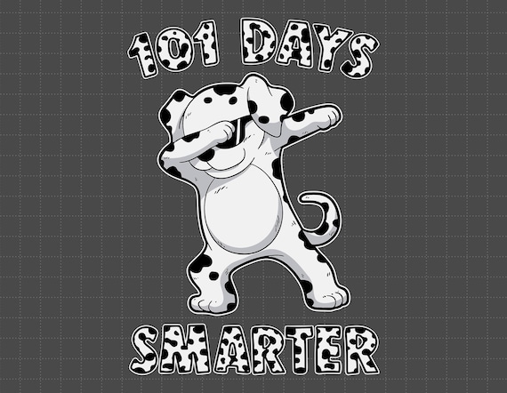 101 Days of School Dalmatian Dog Svg 101 Days Smarter Svg | Etsy