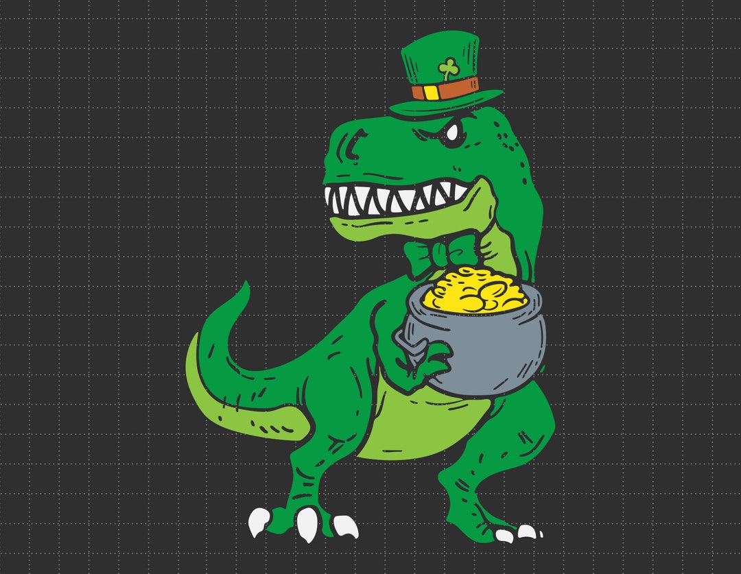 T Rex Dinosaur St Patrick Day Svg, St Patricks Day Svg, Dinosaur Lover ...