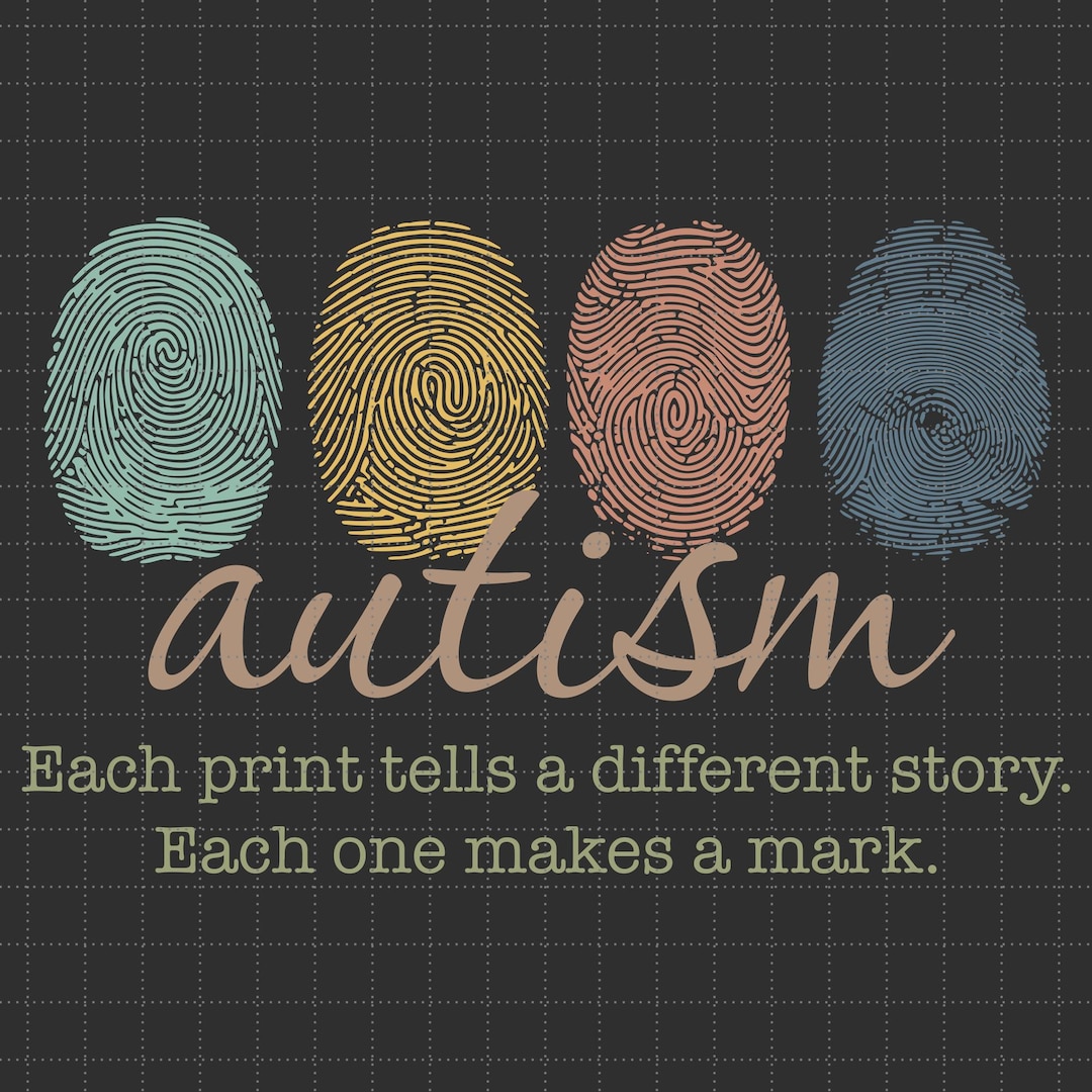 Fingerprint Autism Png, Each Print Tells A Different Story Png, Autism ...