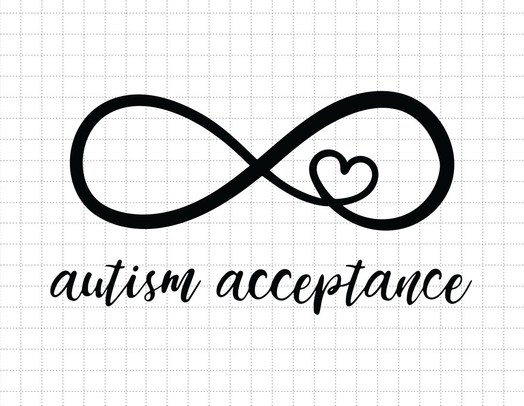 Infinito autismo amor aceptación Svg, autismo corazón rompecabezas Svg ...