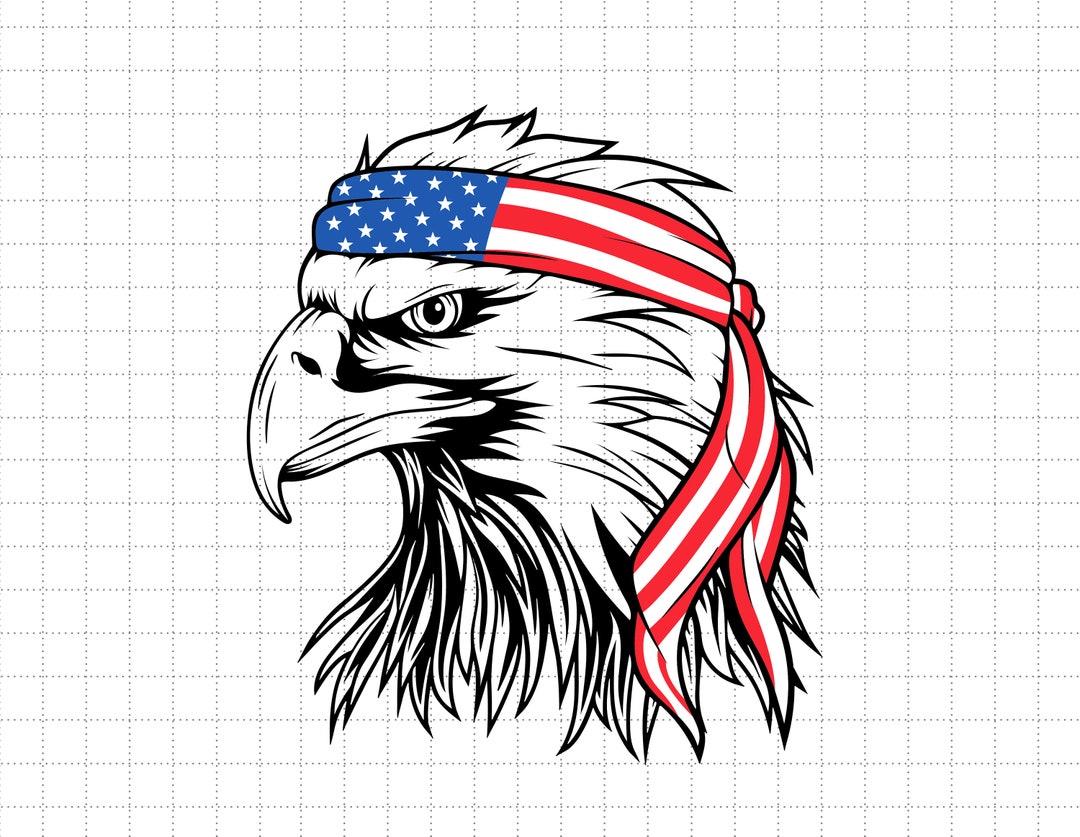 Eagle American Flag Bandana Patriotic 4th of July, American Patriotic ...