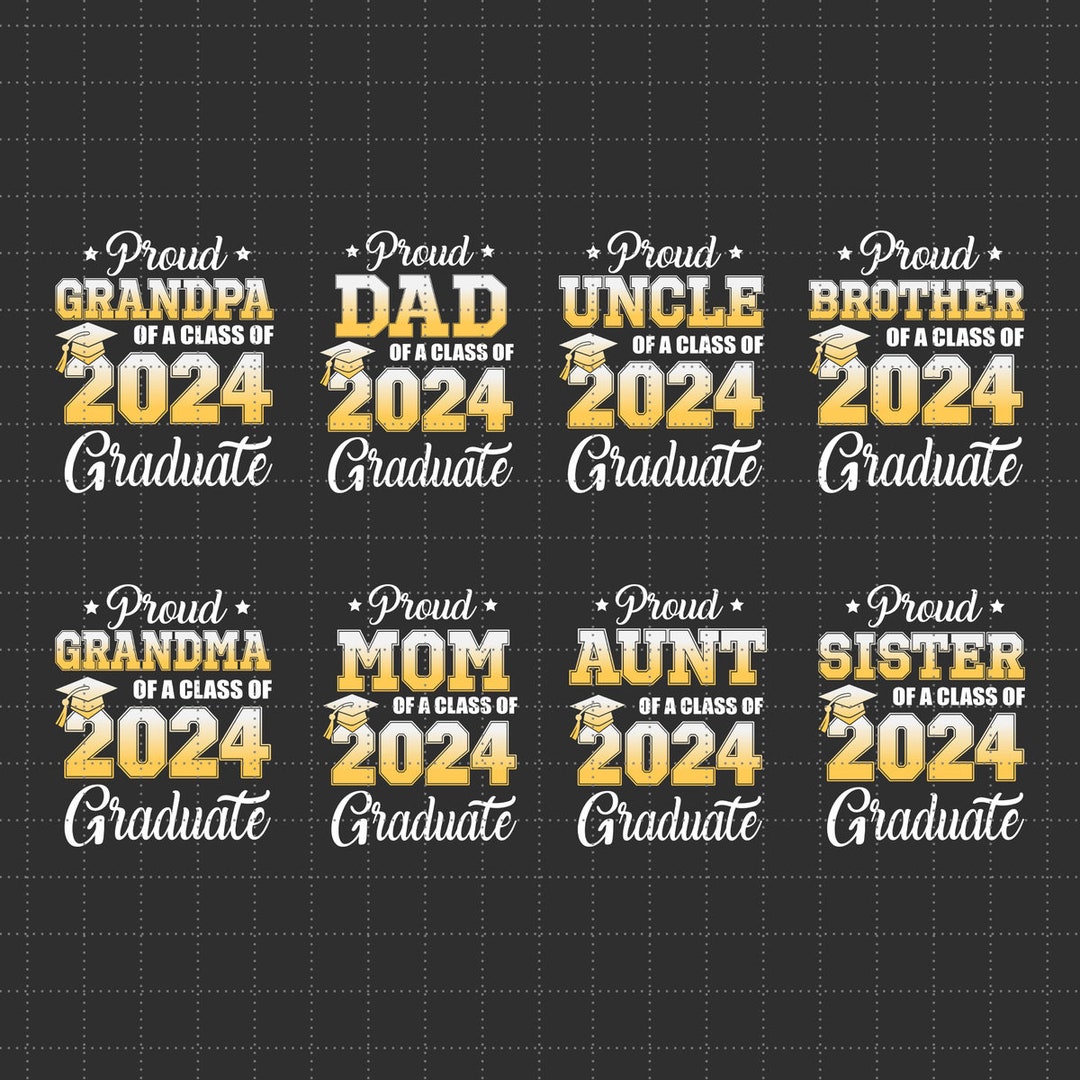 Proud Graduate 2024 Svg Bundle, Graduation Svg, Proud Senior Svg, Class ...