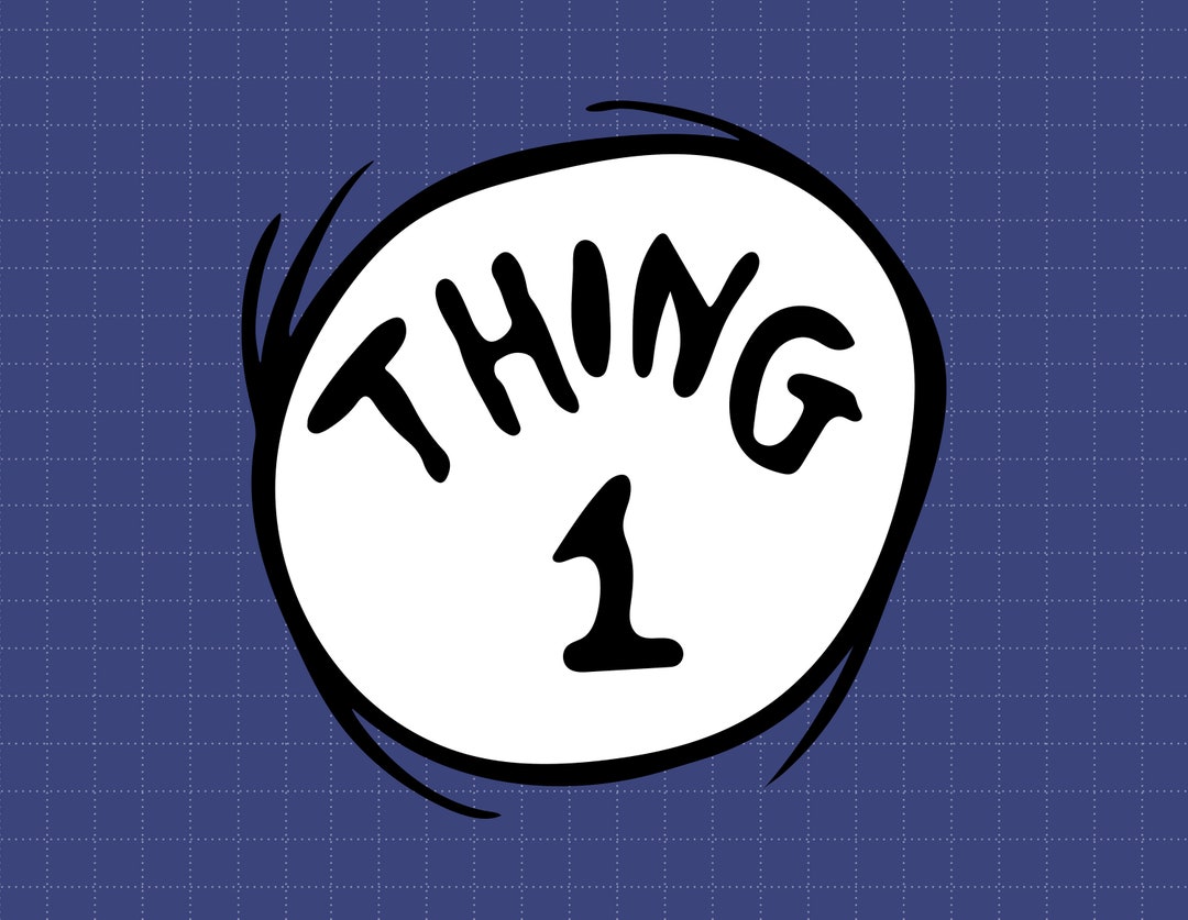 Thing 1 Emblem RED Svg, Read Across America Svg, Motivational Svg, Cute ...