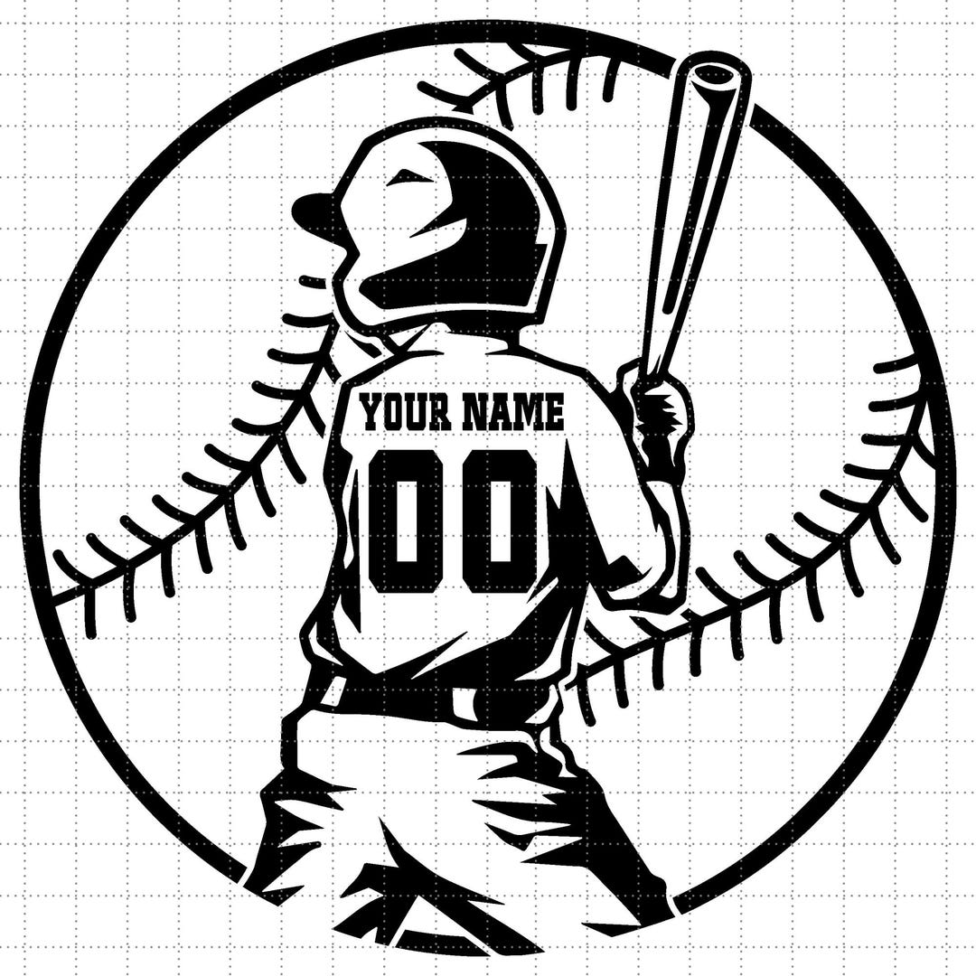 Personalized Baseball Player PNG SVG, Personalized Baseball Team Name ...