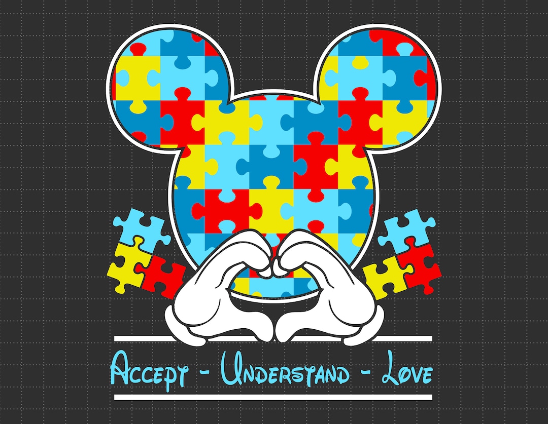 Accept Understand Love Autism Svg, Puzzle Piece Svg, Autism Support ...