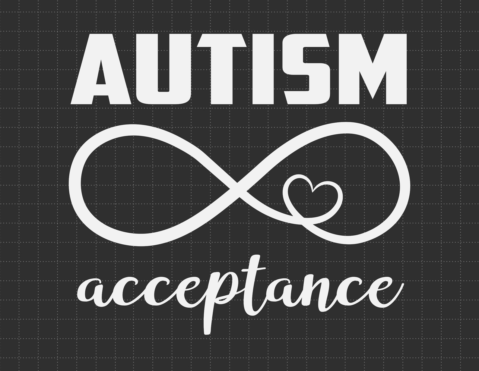 Infinity Autism Love Acceptance Svg Autism Heart Puzzle Svg | Etsy