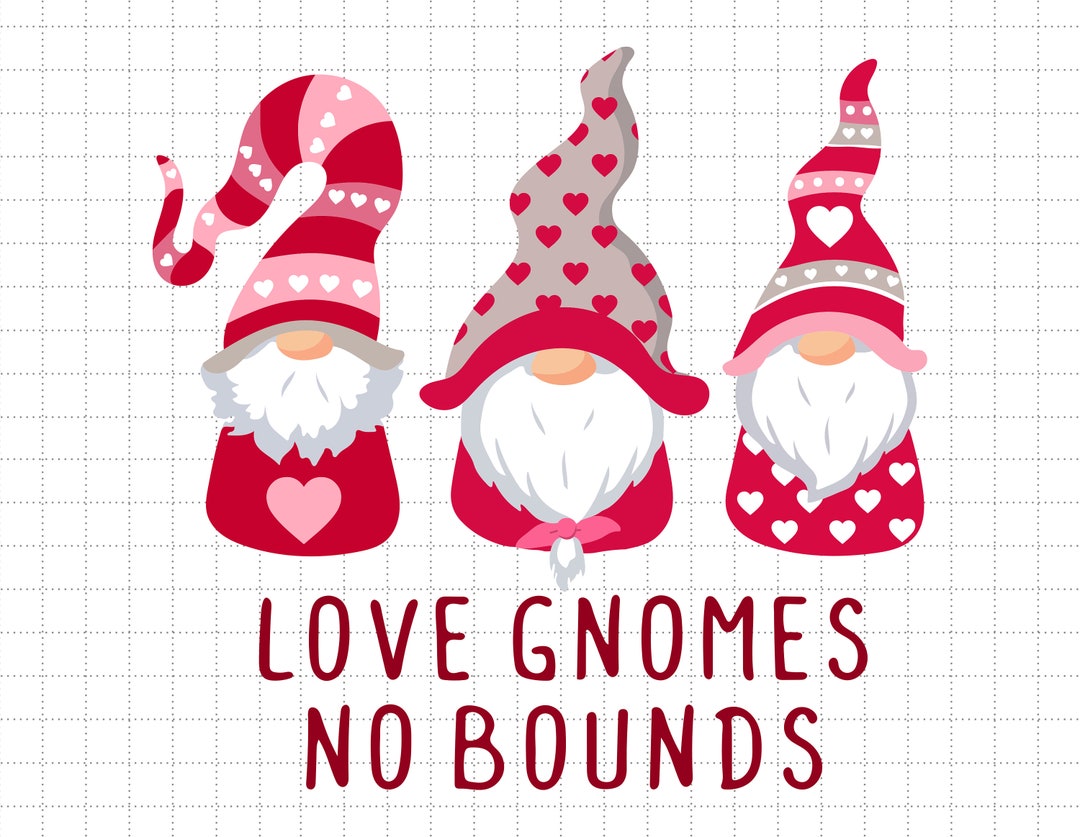 Love Gnomes No Bounds Cute Gnome Valentine's Day Svg, Funny Valentine ...