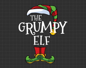 Grumpy Elf Svg - Etsy