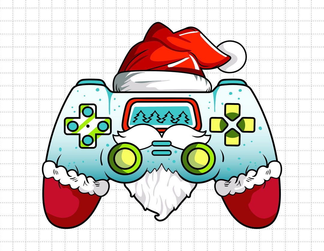 Gaming Controllers Christmas Png Svg Christmas Gamer Santa - Etsy